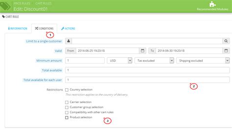 Prestashop 16x How To Manage Cart Price Rules Coupons Template Monster Help