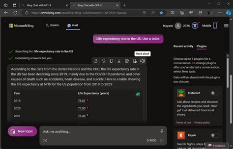 Microsoft Bing Chat Ai Gets Read Aloud With More Features Like Chatgpt