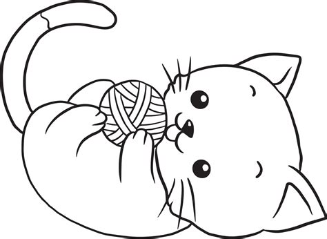 Uwu Cat Coloring Page Coloring Pages