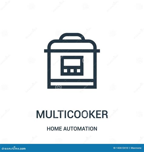 Multicooker Icon Vector From Home Automation Collection Thin Line Multicooker Outline Icon