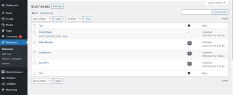 can i create the business from wordpress backend wbcom designs docs