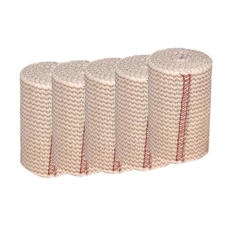 5 Rolls Elastic Bandage Wrap Compression Bandage With Self Closure And Extra Clips Latex Free