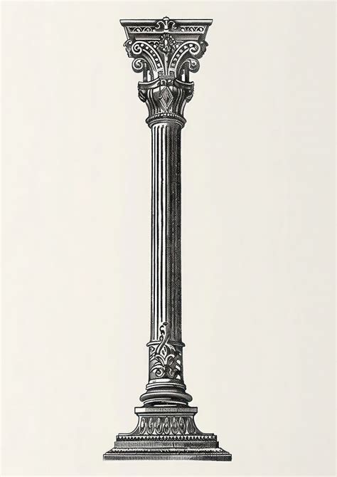 Vintage Corinthian Column Illustration Free Photo Illustration Rawpixel