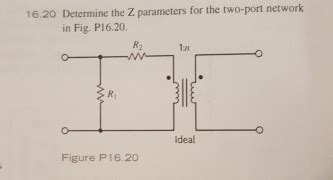 Solved Determine The Z Parameters For The Two Port Network Chegg