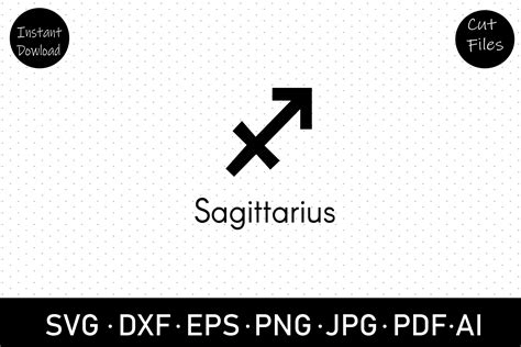 Sagittarius Glyphs Silhouette Graphic By Rizu Designs · Creative Fabrica
