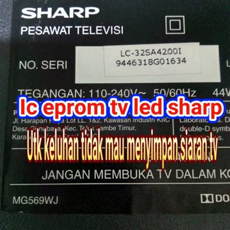 jual ic eprom eeprom memory spi flash tv led sharp lc 32sa4200i