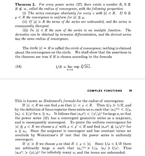 Sequences And Series I Find A Mistake On P40 In Ahlfors Complex Analysis Mathematics