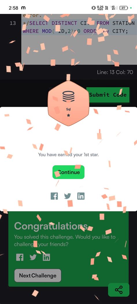 Sarika Rathod On Linkedin Sql Hackerrank Achievement