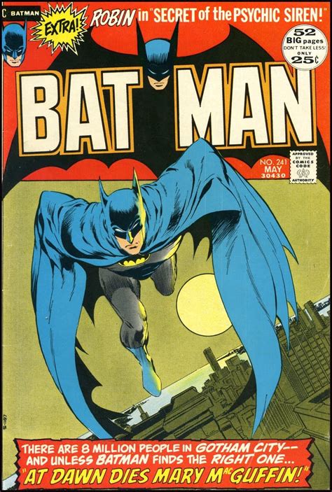 Batman 241 Neal Adams Batman Comic Books Batman Comic Book Cover
