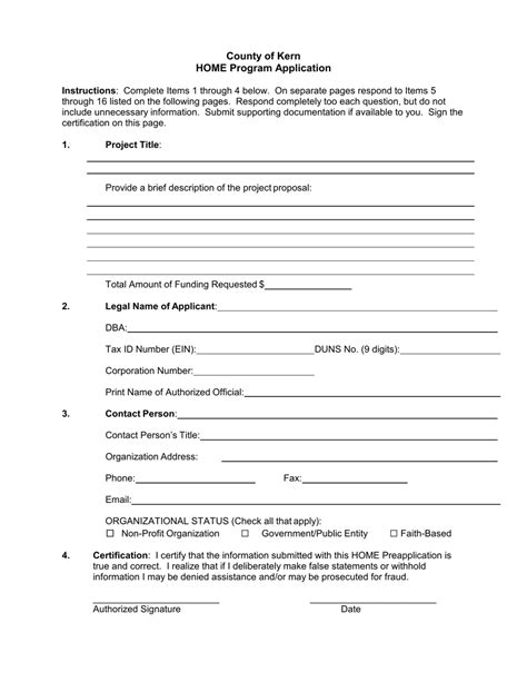County Of Kern California Home Program Housing Developer Pre