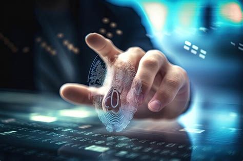 Premium Ai Image Businessman Touching Fingerprint On A Touch Screen With His Finger 3d