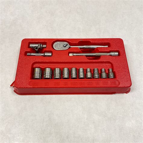 Snap On 1 4 Drive Sae General Service 6 Pt Socket Set 114atmp Shop Tool Swapper
