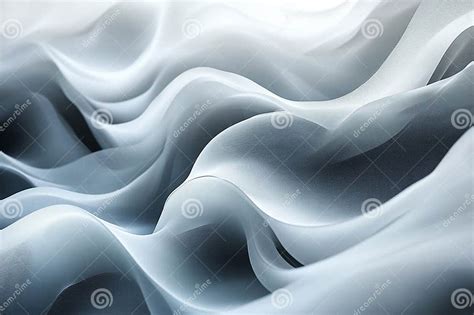 Fluid Patterns Of Translucent Fabric Create A Serene Visual Composition In Soft Tones Stock