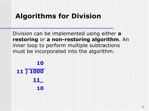 Restoring And Nonrestoring Divisionpptx