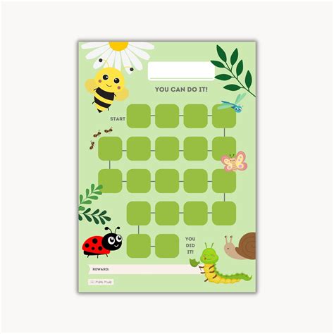 Printable Cute Critters Reward Chart Cute Critters Sticker Chart