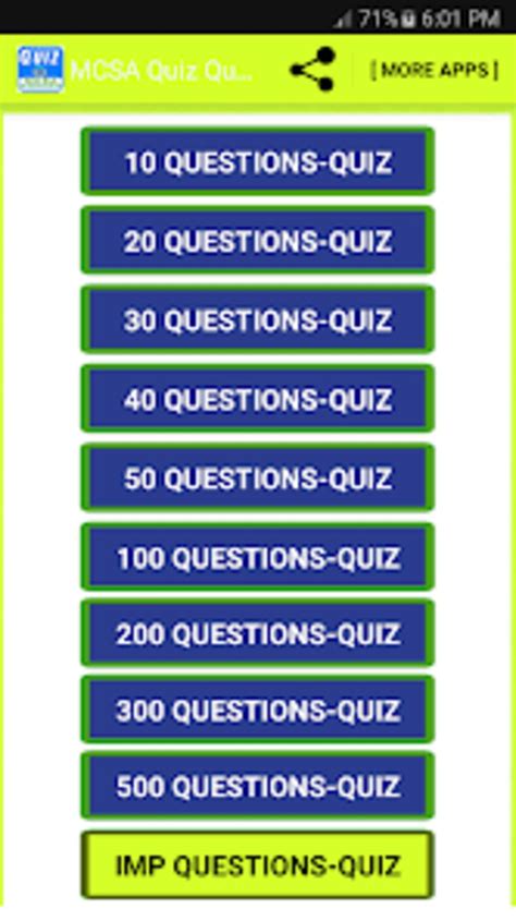 mcsa quiz questions practice f pour android télécharger