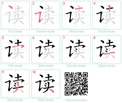 Learn How To Write 读 Through Stroke Order And Printable Worksheets