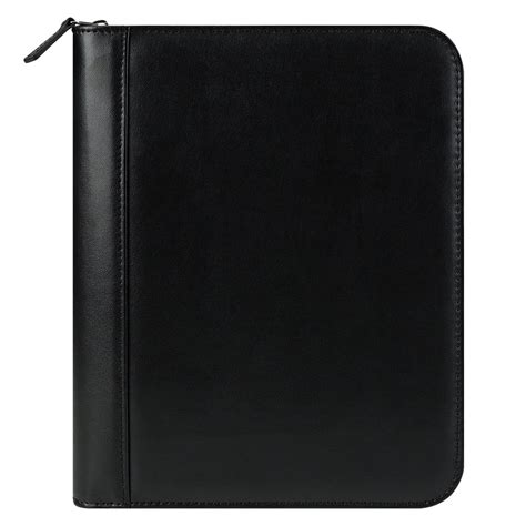 Franklincovey Fc Signature Leather Zipper Binder Classic Size Black