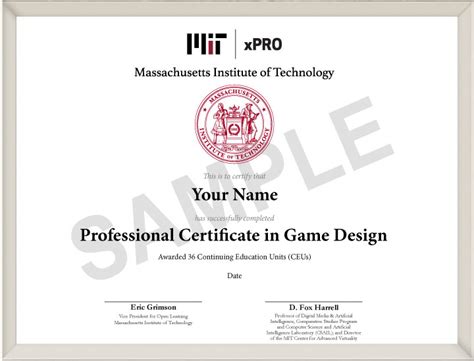 Professional Certificate In Game Design With Mit Xpro Online