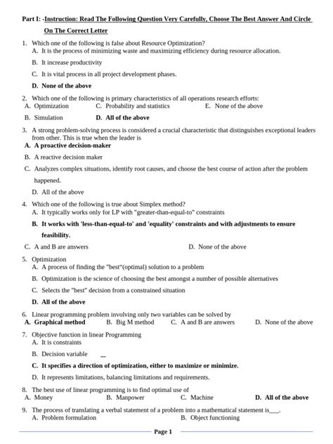 Construction Management 1 Pdf Mathematical Optimization Linear Programming