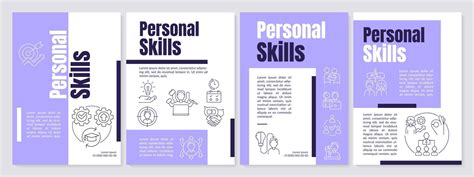 In Demand Soft Skills Purple Brochure Template Professional Communication Leaflet Design With
