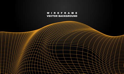 Stock Illustration Abstract Wireframe Background Grid Technology Illustration Landscape Digital