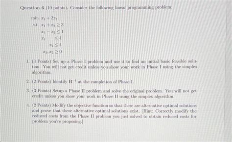 Solved Question 6 10 Points Consider The Following