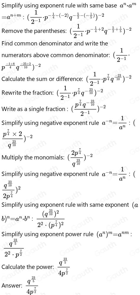 solved simplify write with positive exponents assume that all
