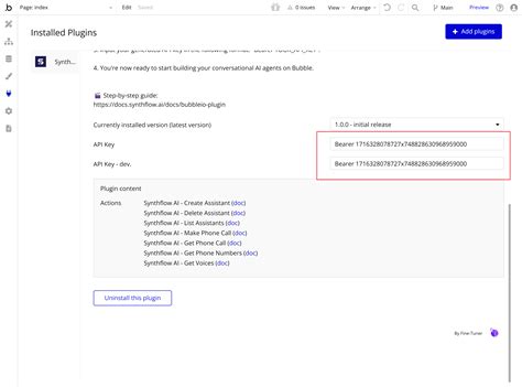 Bubble App Setup Synthflow Ai