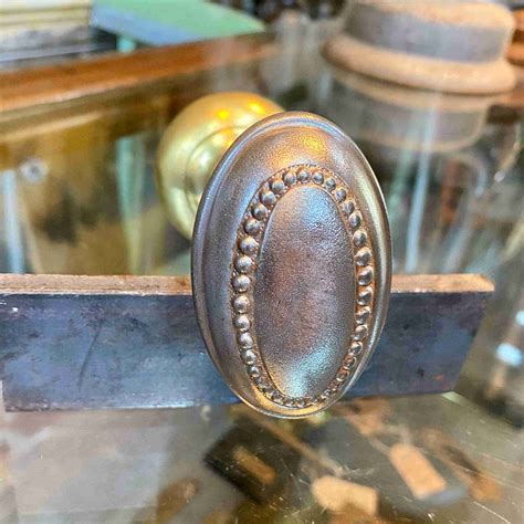 Pair Of Antique Victorian Oval Doorknobs Historic House Salvage