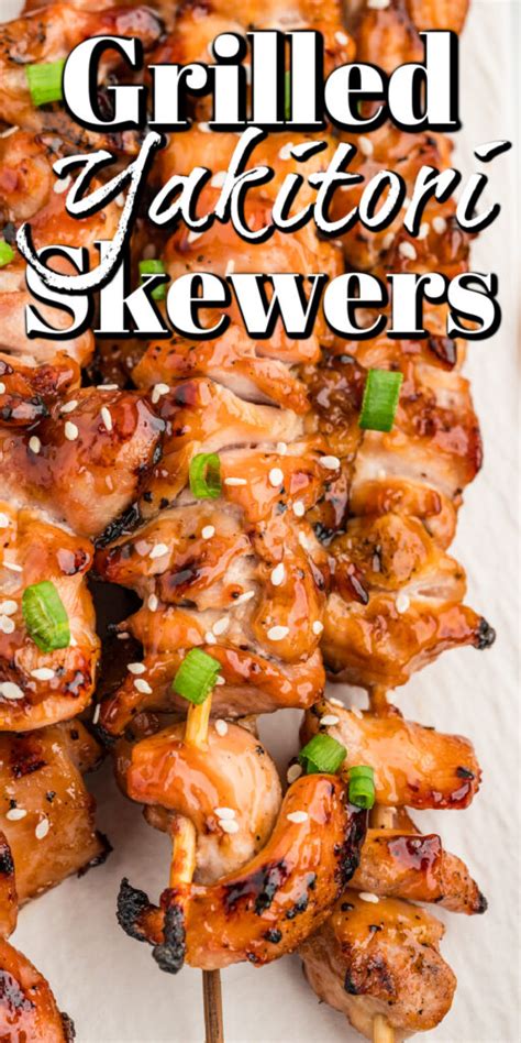 Grilled Yakitori Chicken Skewers Bbqing With The Nolands