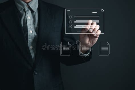 man touch screen to manage data document management system dms