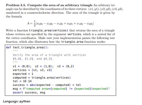 Solved Problem 35 Compute The Area Of An Arbitrary