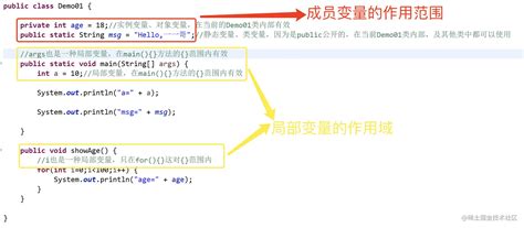 Java中局部变量和成员变量的区别详解因特网