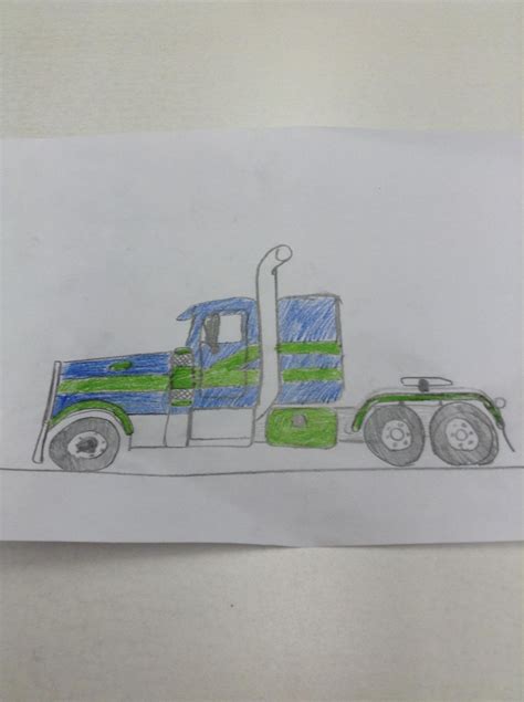 How To Draw A Semi Truck B C Guides