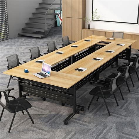 Lrxmastery Foldable Conference Table Folding Conference Room Table With Wheels