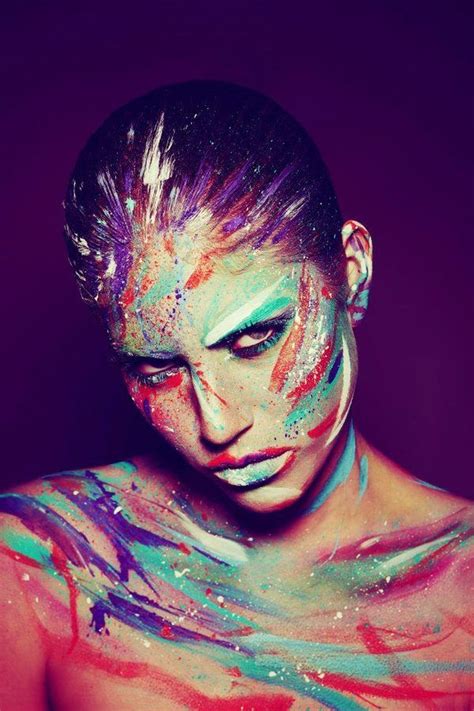 Gestural Abstraction Karla Powell Paint On Body Photoshoot Paint