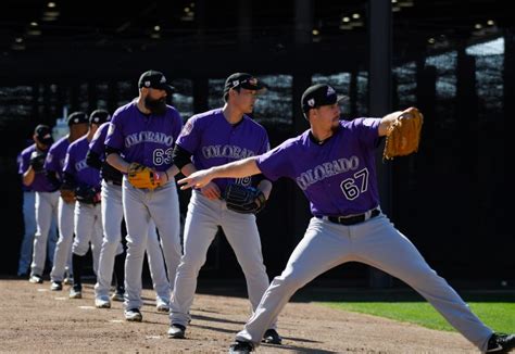 Photos Colorado Rockies Spring Training Camp At Salt River Fields Highlights In Pictures The