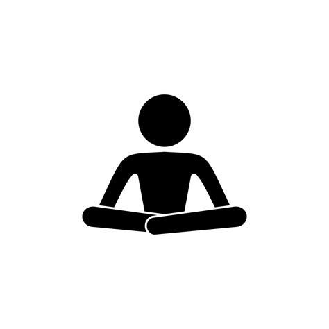 Man In Lotus Position Vector Icon Illustration Vector Art At Vecteezy