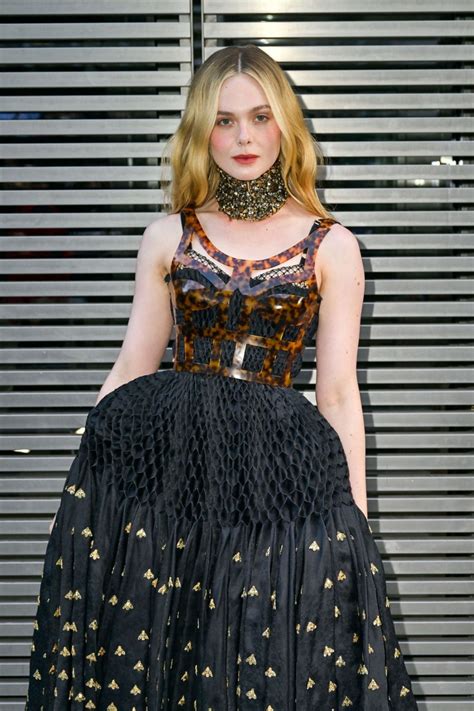 Elle Fanning At Alexander Mcqueen Ss24 Show At Paris Fashion Week 0930