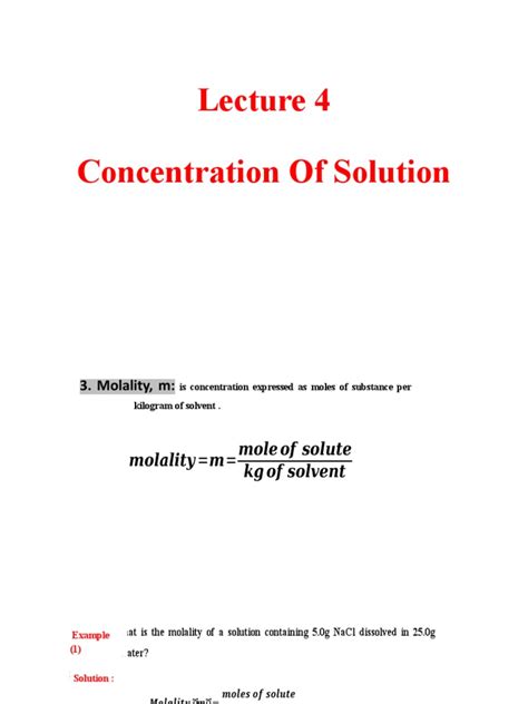 Lec 4 Pdf Parts Per Notation Physical Chemistry