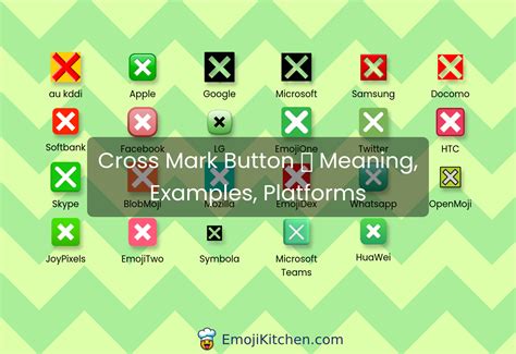 ️ Cross Mark Button Emoji Meaning Info Stats Emojikitchen