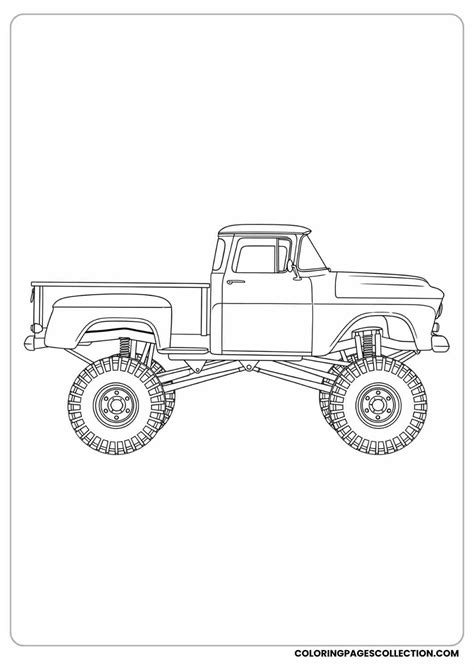 Free Printable Diesel Truck Lifted Truck Coloring Pages