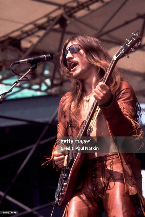 Guitarist Frank Marino Of Mahogany Rush Peforms At Comiskey Park In