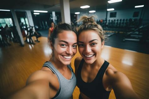 Premium Ai Image Smiling Young Cute Fit Women