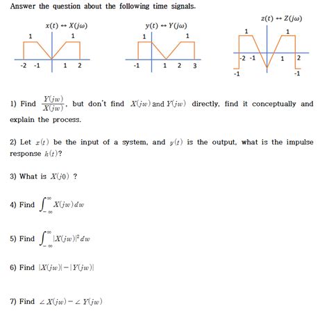 Fourier Transform Problem Help Answer The Question About