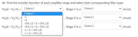 solved design a unity gain bandpass filter using a cascade