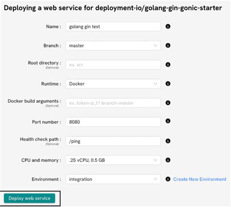 docs deploying a web service fastest ai powered way