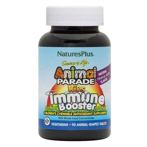 Natures Plus Animal Parade Kids Immune Booster 90 comprimidos ...