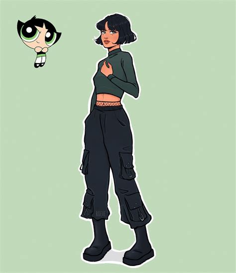 Black Ppg Fanart Buttercup Outfit Ideas The Powerpuff Girls